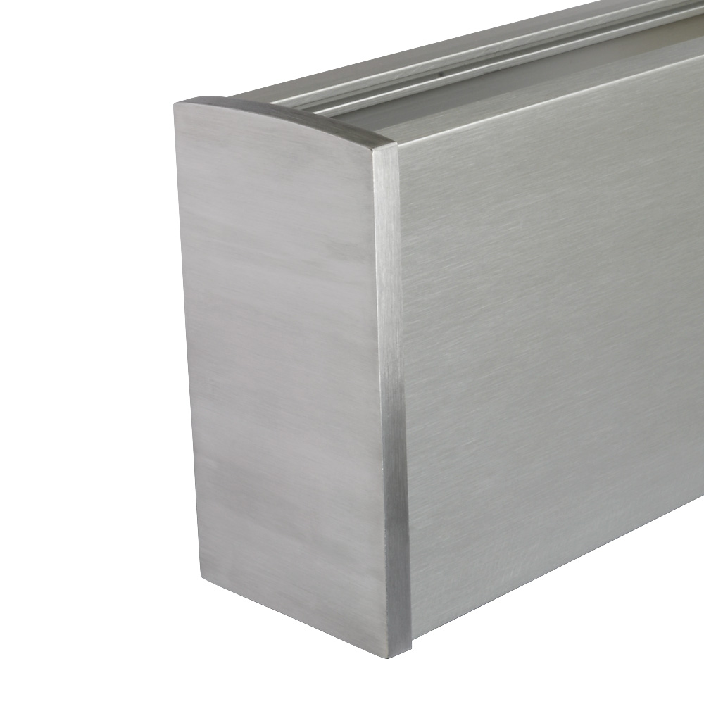 Adjustable Aluminium Channel Side Fix External End Cap Left - Clamp ...