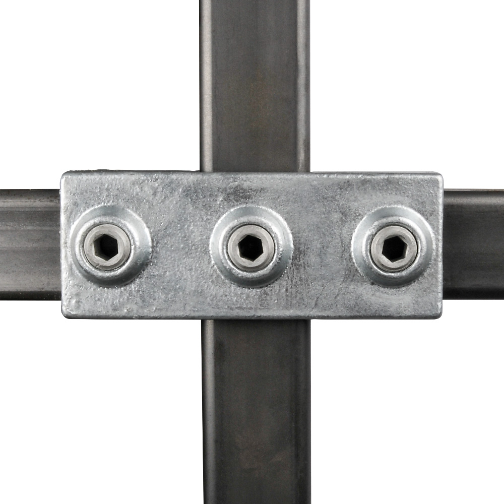 Four Way Cross Square Key Clamp For 40mm Box Section – Clamp Safe Solutions