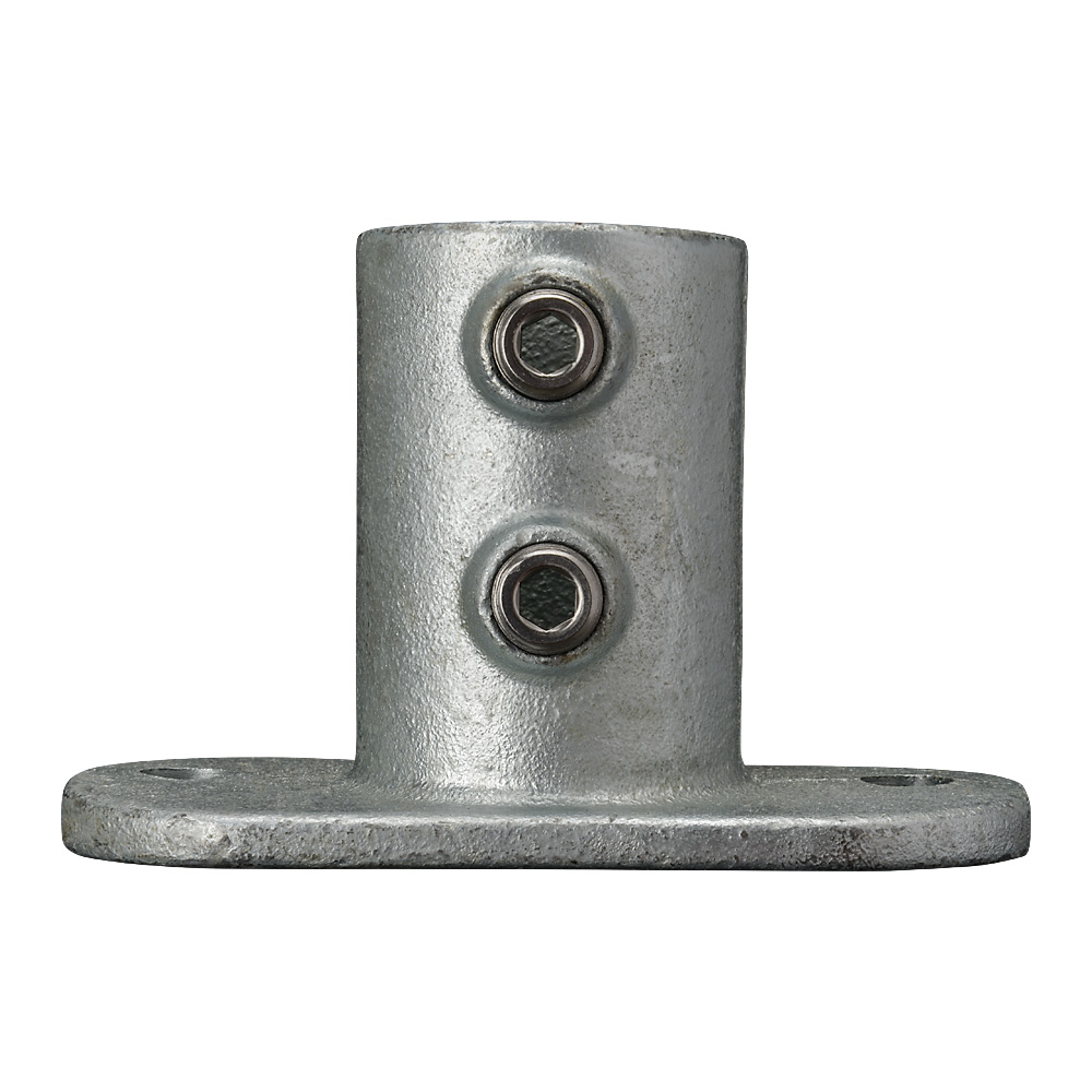 132E - Oval Base Flange - Allen Key Tube Clamp