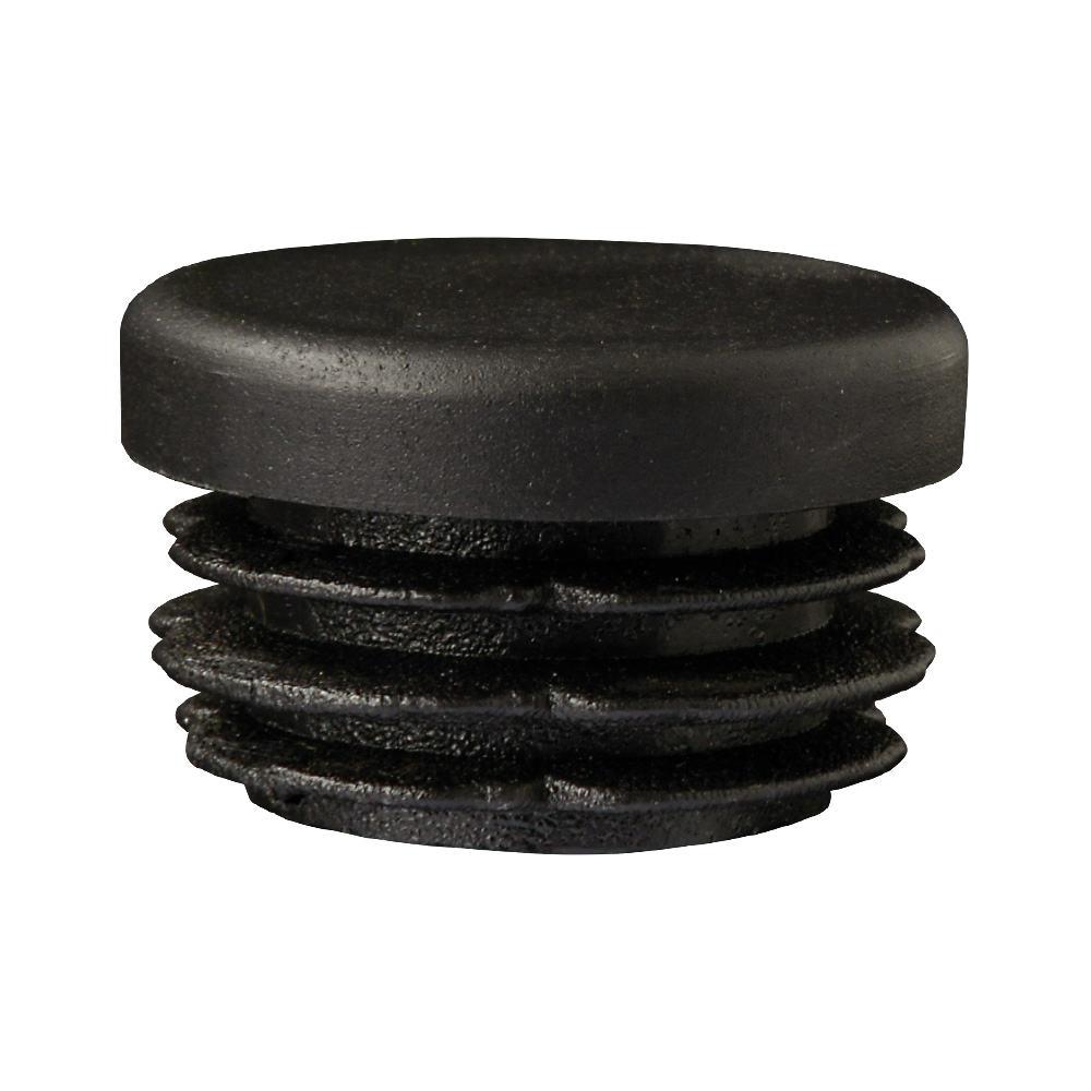 Black Plastic End Cap For 27mm Diameter Tube - Clamp Safe Solutions