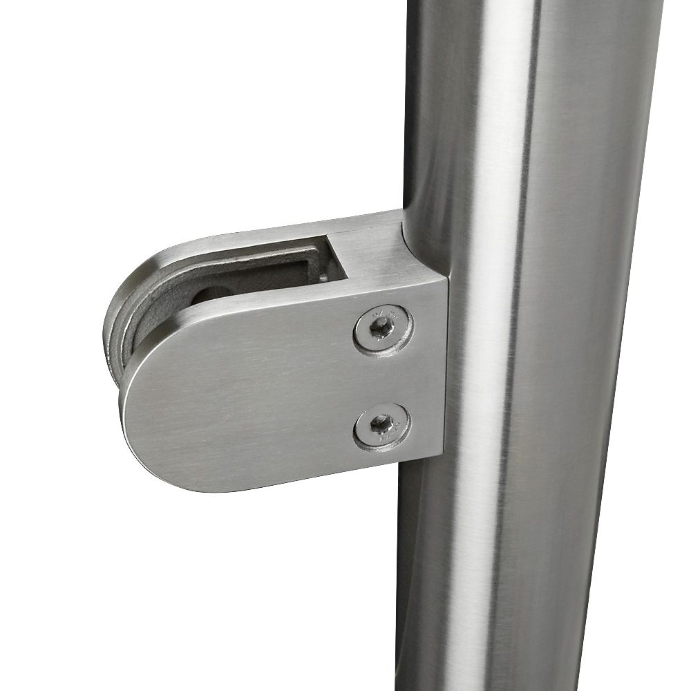 304 Stainless Steel Glass Balustrade End Post 42.4mm x 2.0mm With Post ...