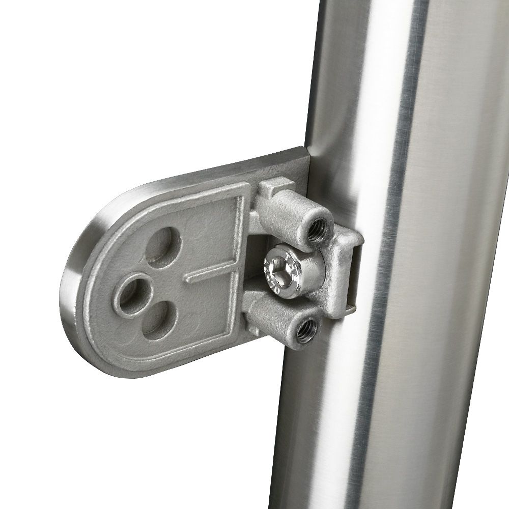304 Stainless Steel Glass Balustrade End Post 42.4mm x 2.0mm With Post ...
