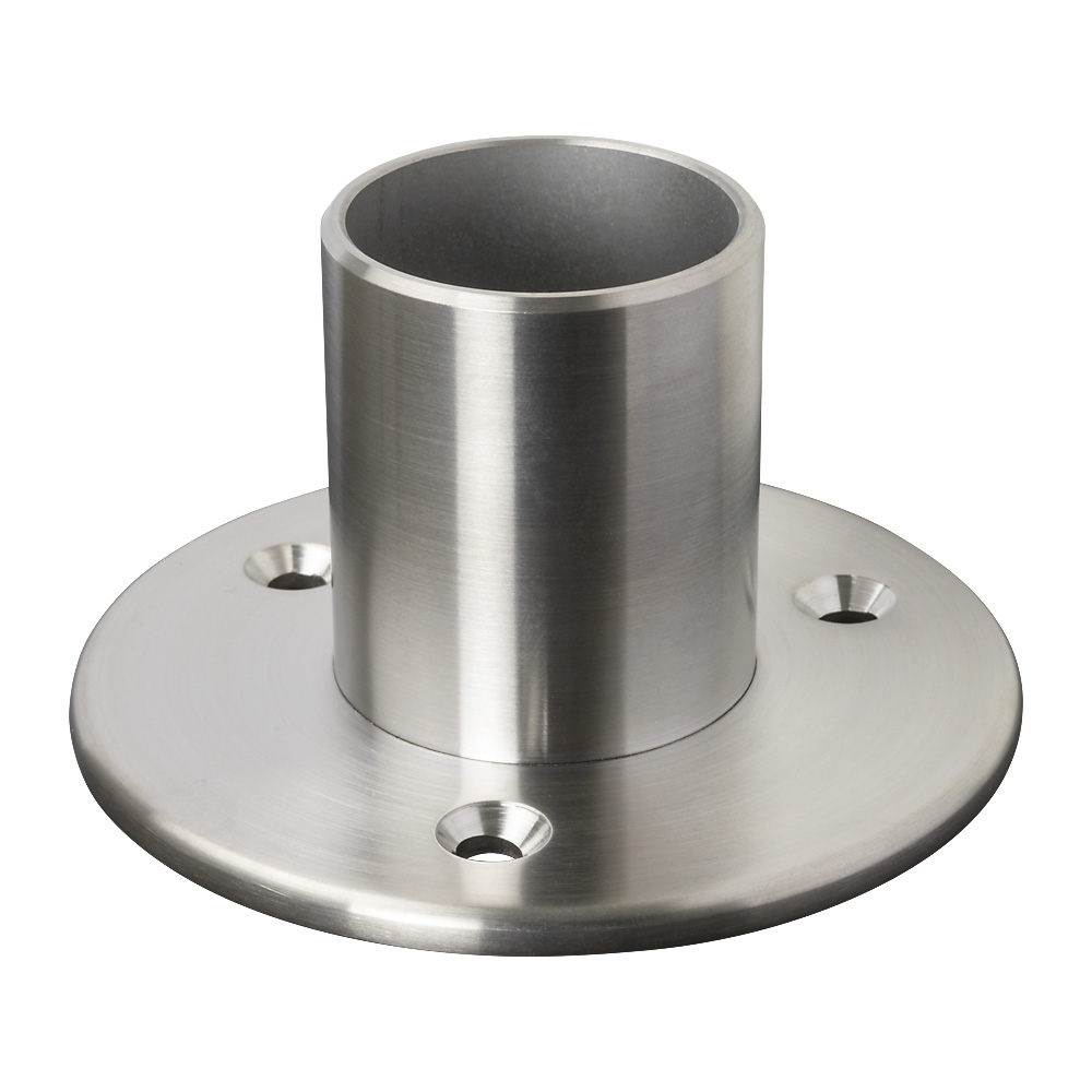 316 Base Plate Bracket To Glue 100mm Diameter To Suit 42.4mm x 2mm Tube ...