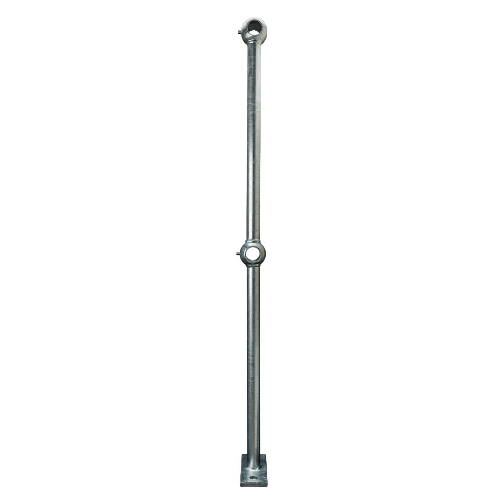 Galvanised Flat Base To Suit 34mm Tube 500mm Centres - Clamp Safe Solutions