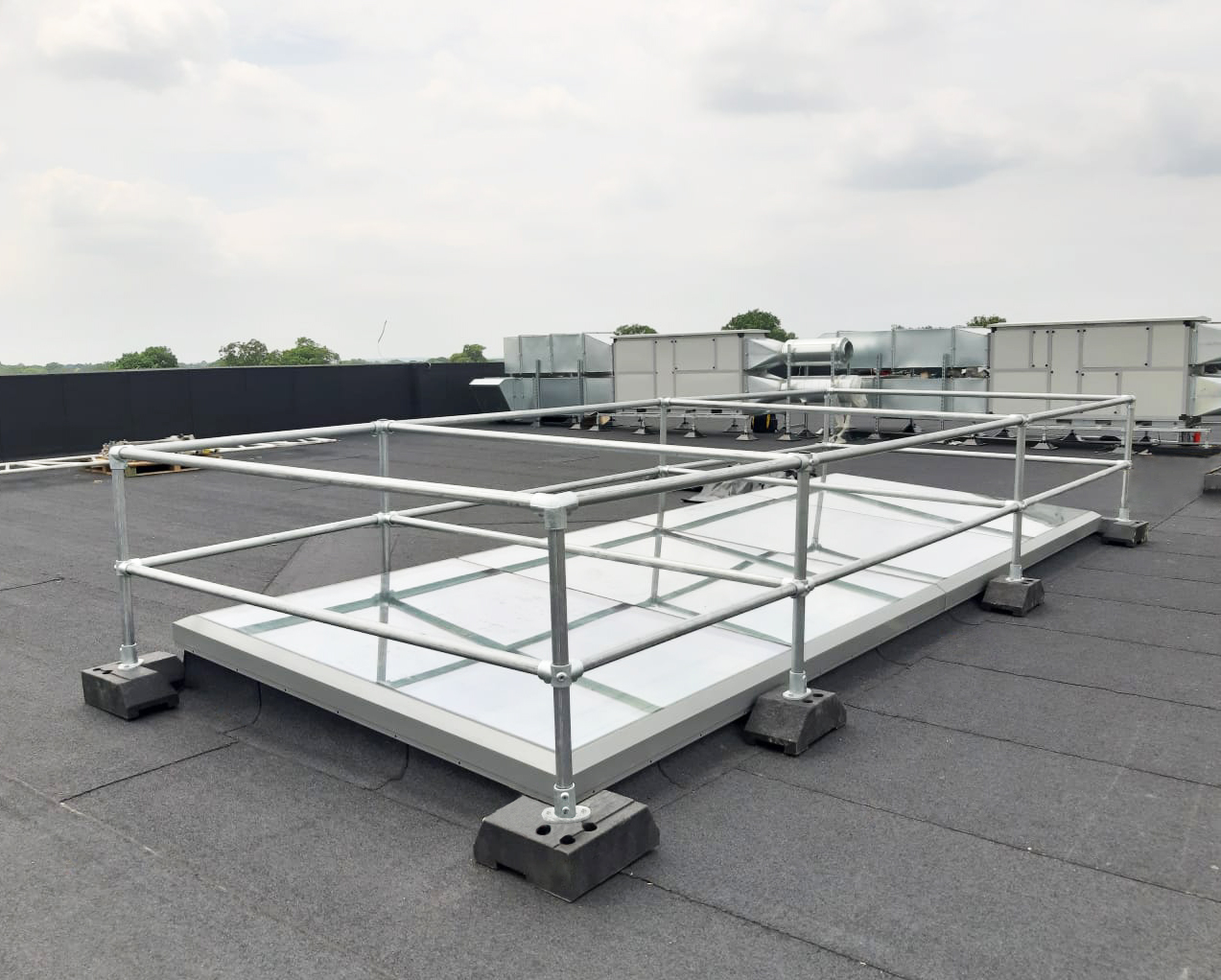 Skylight Free Standing Guardrail System - Clamp Safe Solutions