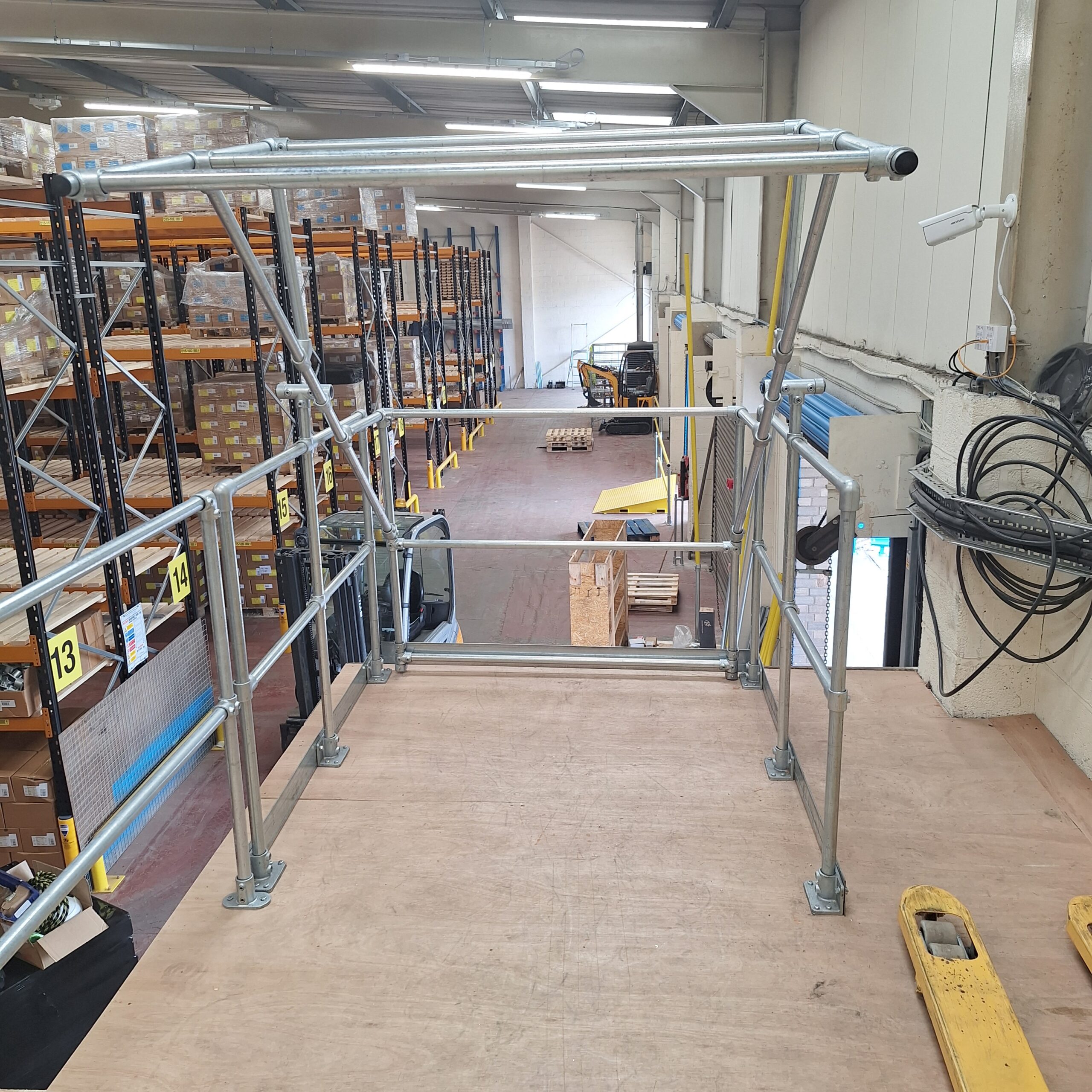 Mezzanine Safety Pallet Gates for High Loading Areas - Clamp Safe Solutions