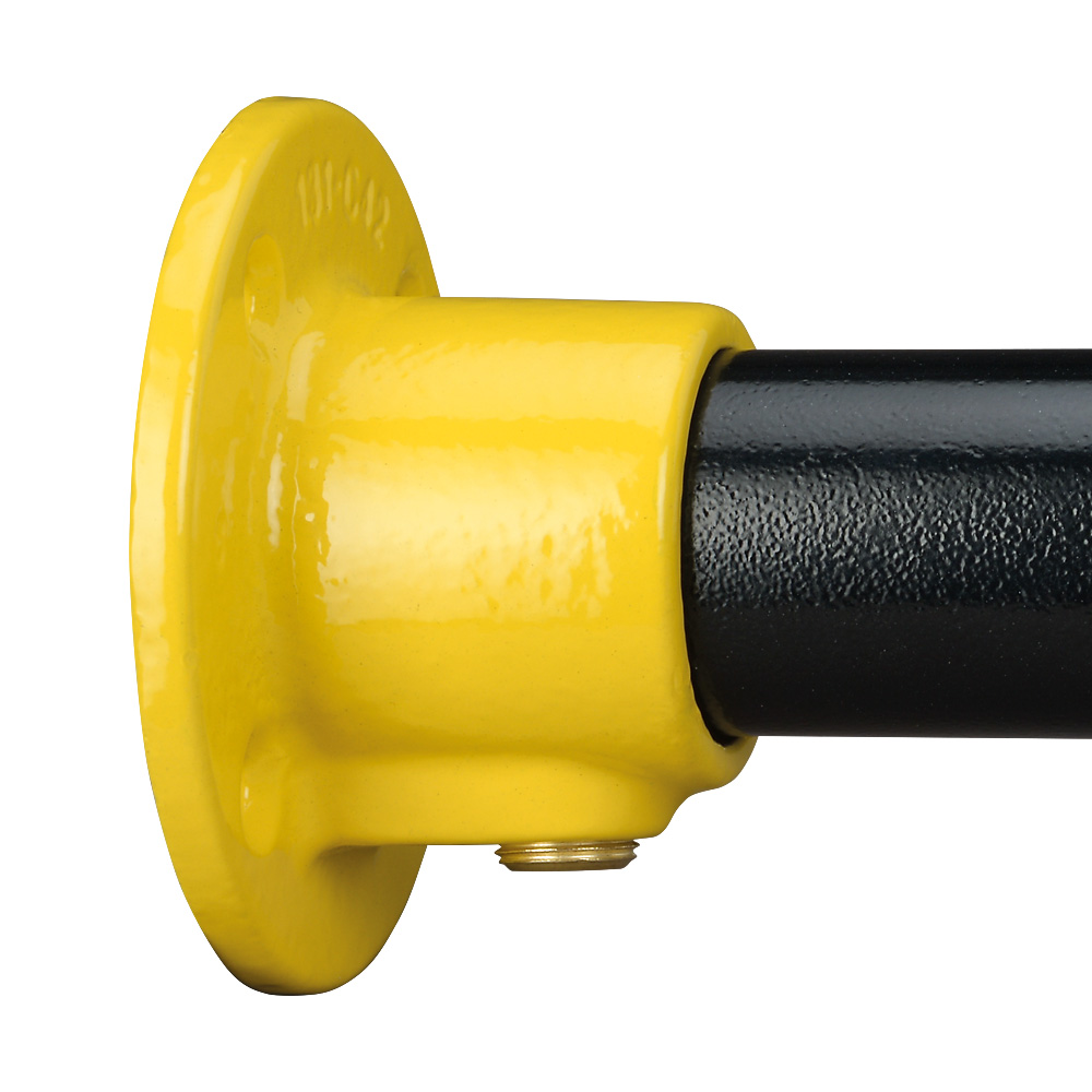 131D Yellow - Wall Flange - Allen Key Tube Clamp