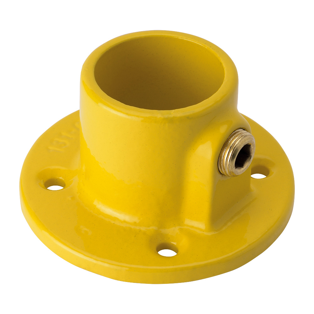131D Yellow - Wall Flange - Allen Key Tube Clamp